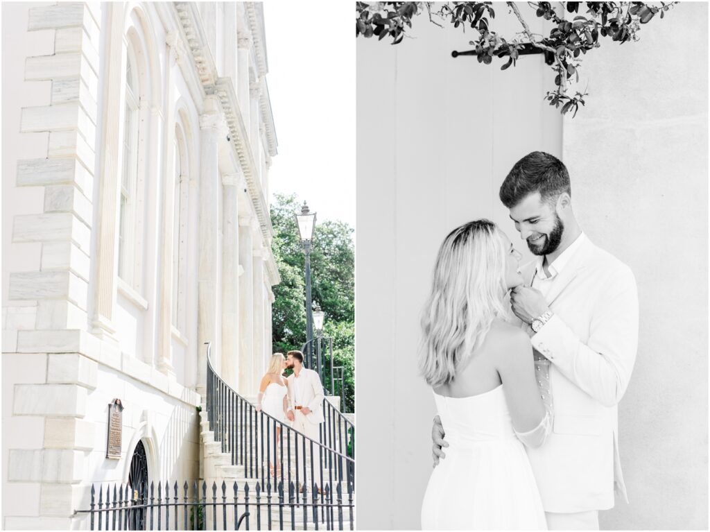 Broad Street Engagement Session in Charleston, SC | Jade & Brett ...