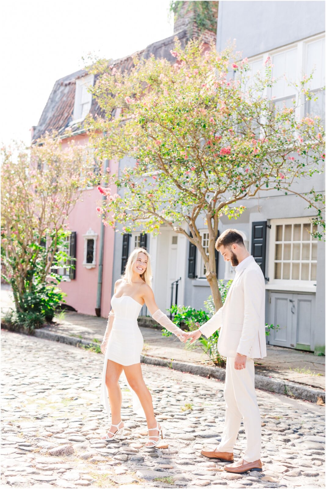 Broad Street Engagement Session in Charleston, SC | Jade & Brett ...