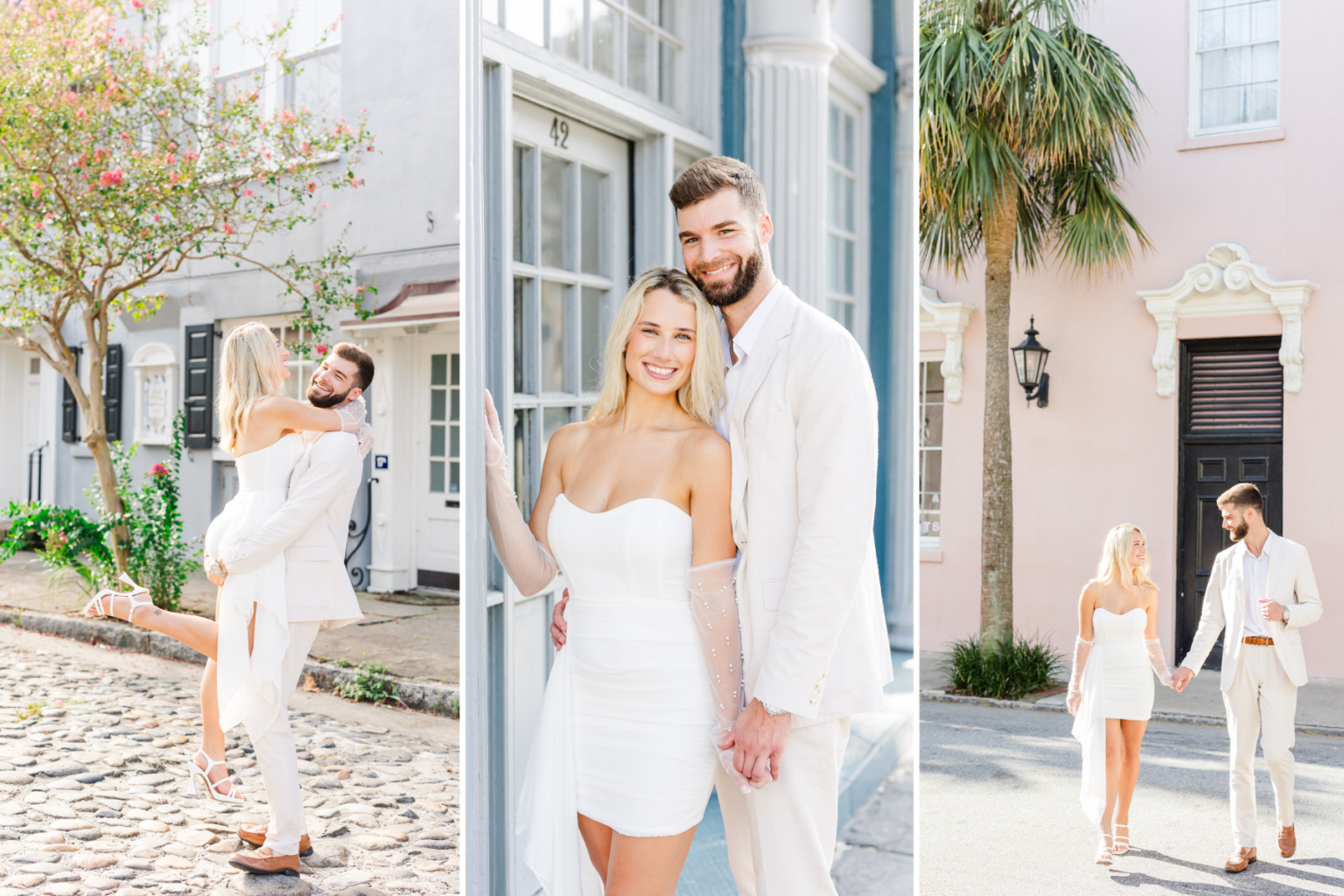 Broad Street Engagement Session in Charleston, SC | Jade & Brett ...
